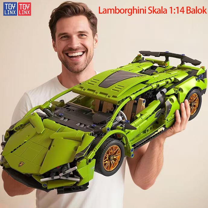 Jual 1:14 TOYLINX Mainan Bricks 1280Pcs Mainan Mobil Mainan Batu Block ...
