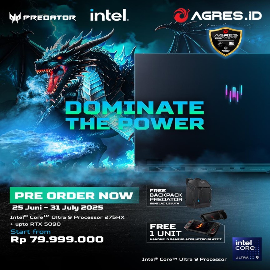 Jual ACER PREDATOR HELIOS 18 AI ULTRA 9 275HX RTX5080 16GB/ 64GB 2TB ...