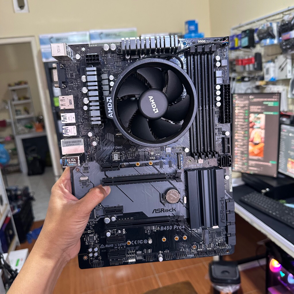 Jual B450 Asrock Pro 4 + Ryzen 5 3500 | Shopee Indonesia