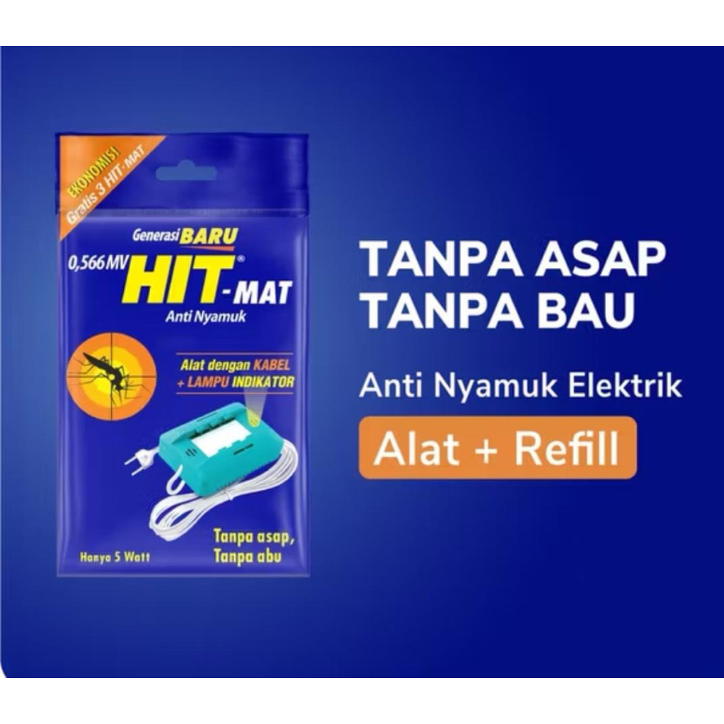 Jual Hit Mat Alat Anti Nyamuk Ekonomis + Lampu - Obat Nyamuk Elektrik - Bunuh Nyamuk Penyebab ...