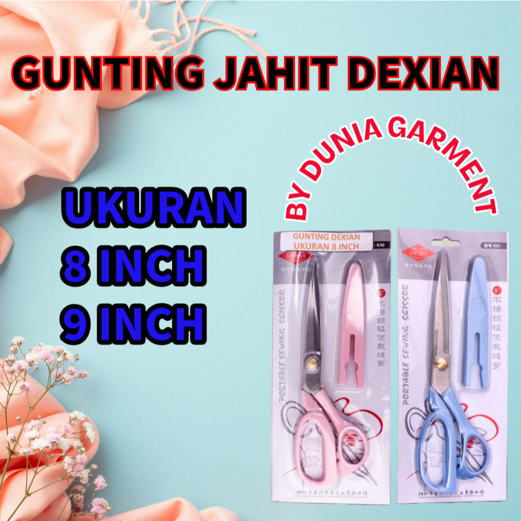 Jual Gunting Jahit Gunting Bahan Kain De Xian Ukuran 8 Inch / 9 Inch ...