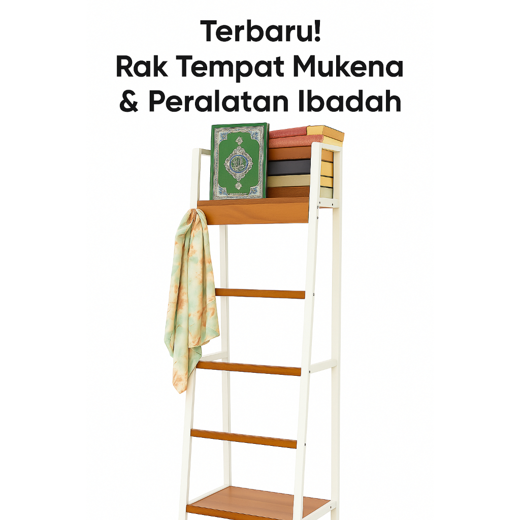 Jual Rak Khusus Peralatan Sholat 115 cm x40cm Mahoni Solid Minimalis ...