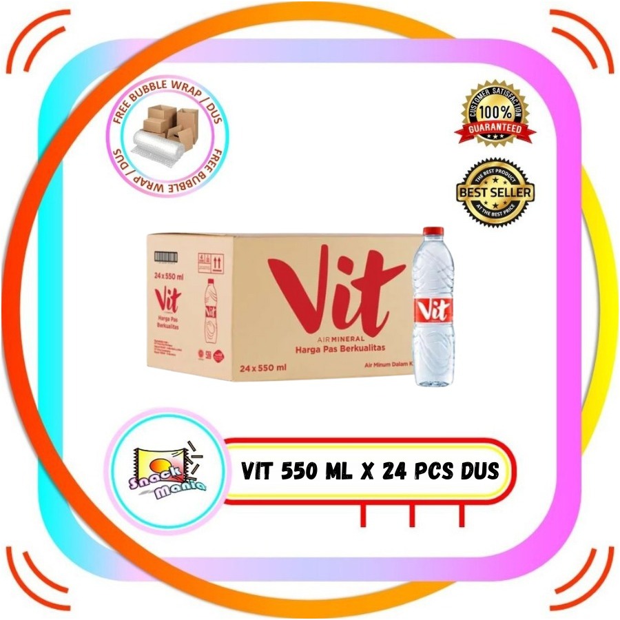 Jual VIT Air Mineral Botol ~ 550 ml 24 pcs DUS | Shopee Indonesia