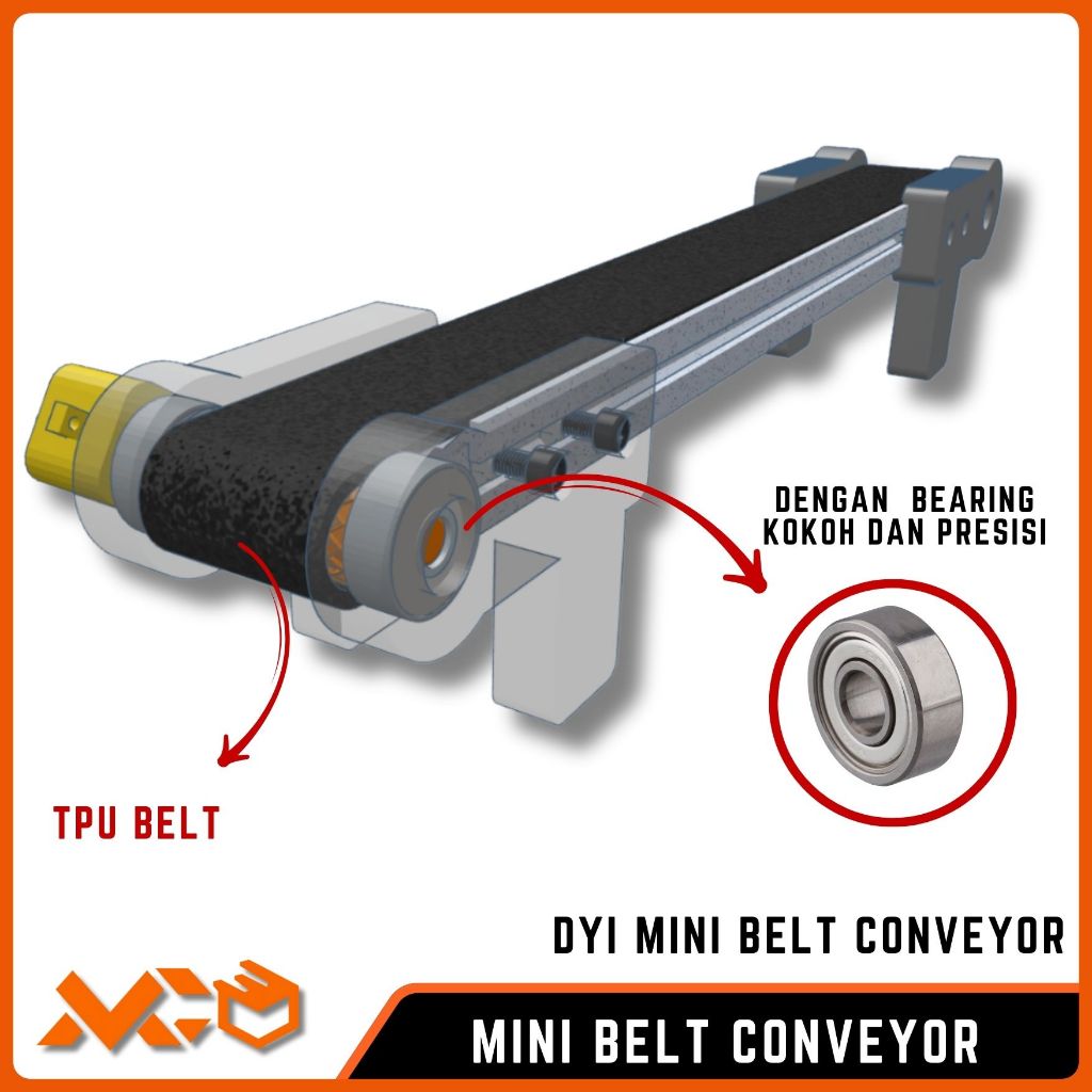 Jual Mini Conveyor DIY Mini Belt Conveyor Conveyor Motor DC Conveyor 3D With Bearing 280mm 380MM ...