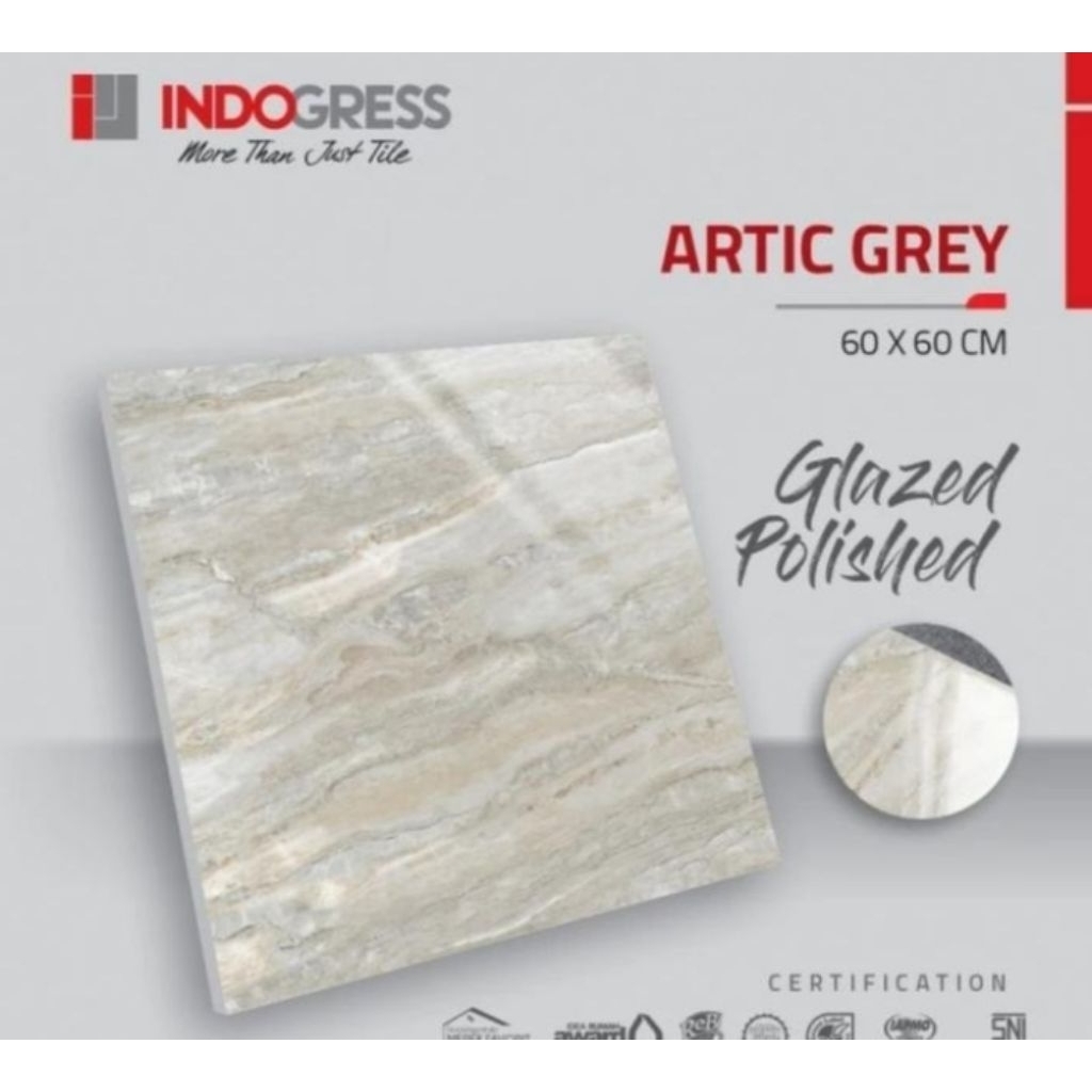 Jual Granit 60×60 motip marmer urat putih kuning Indogres Artik Grey ...
