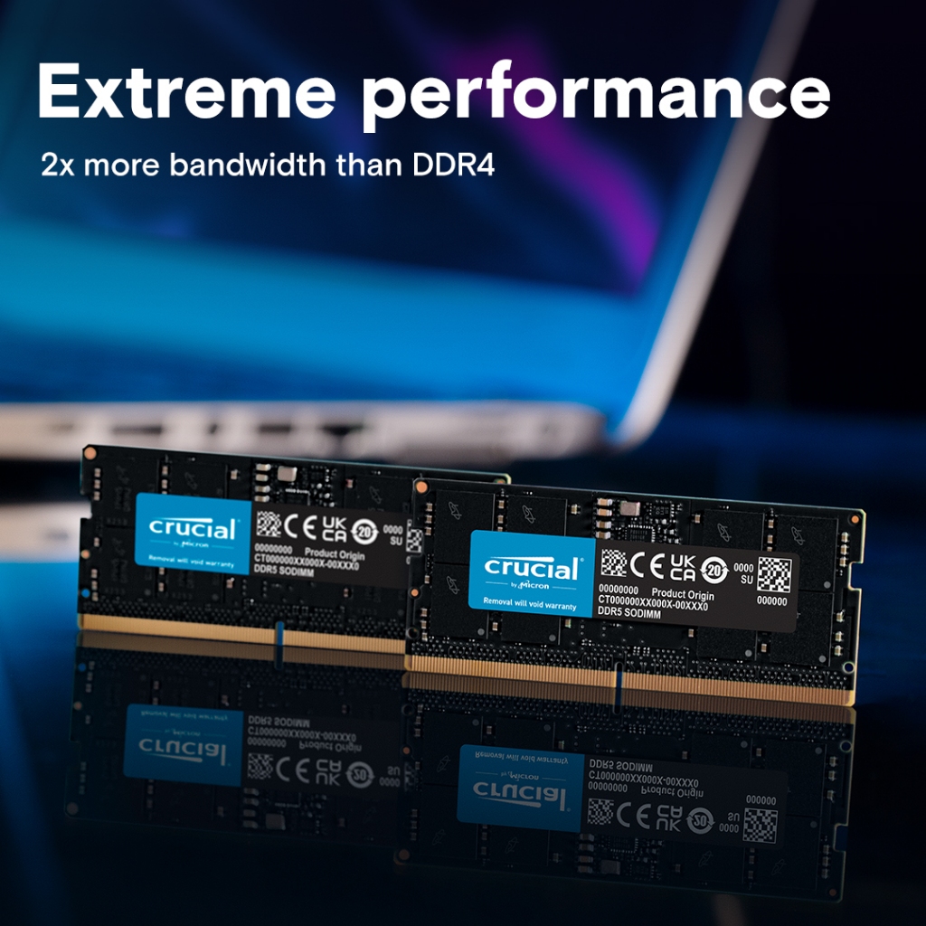 Jual Crucial RAM Sodimm 8GB DDR5 5600MHz - Crucial RAM Sodimm 16GB DDR5 ...