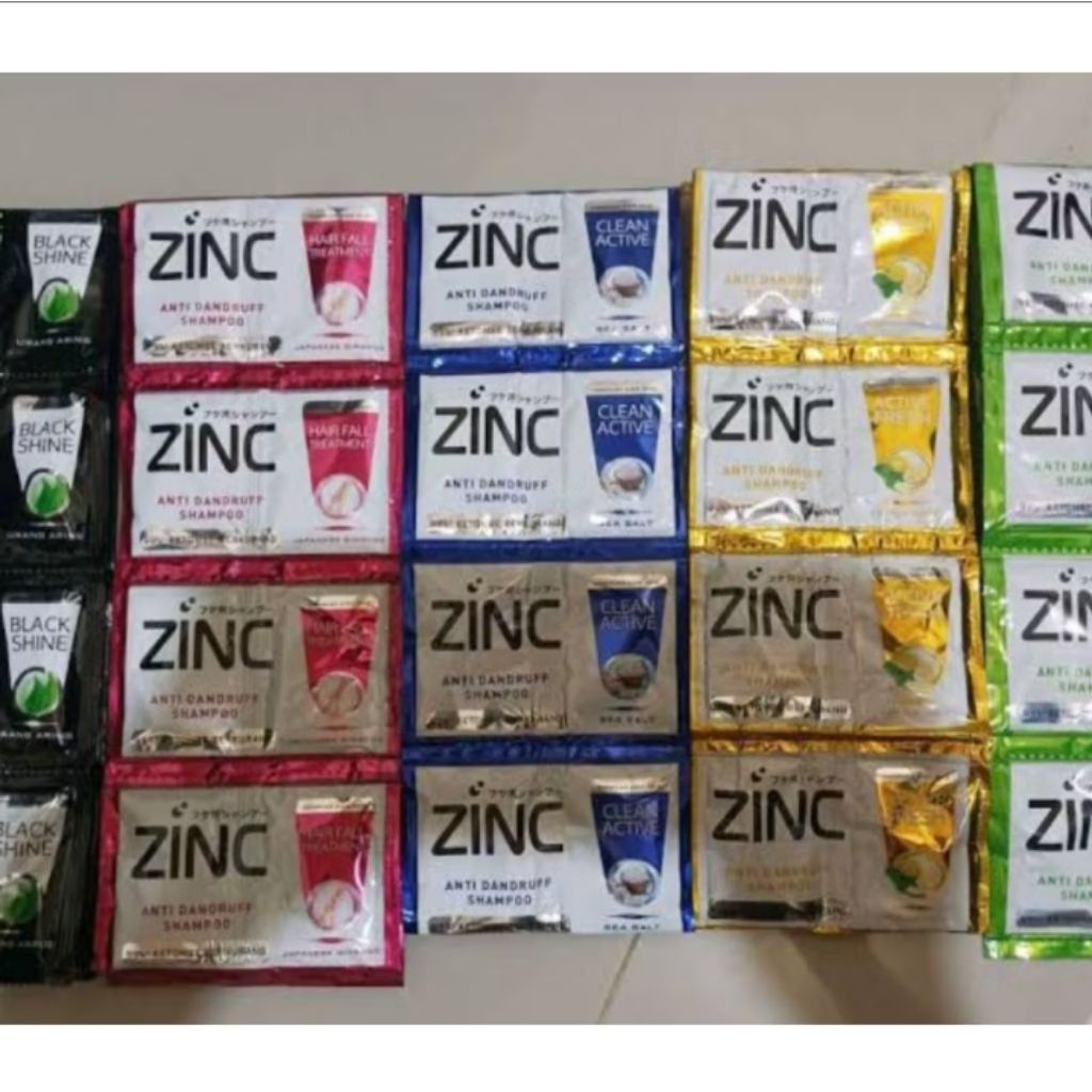 Jual Shampoo Zinc Sachet SETENGAH RENCENG ISI 12 BIJI 10Ml Shampoo Anti ...