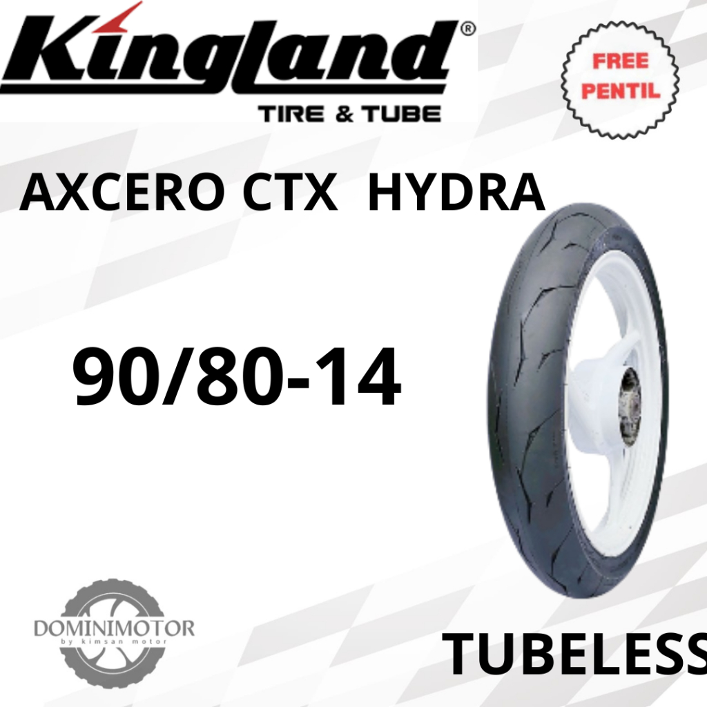 Jual Ban Motor Ring 14 Ban KINGLAND CTX HYDRA 90/80-14 Tubeless Ban ...