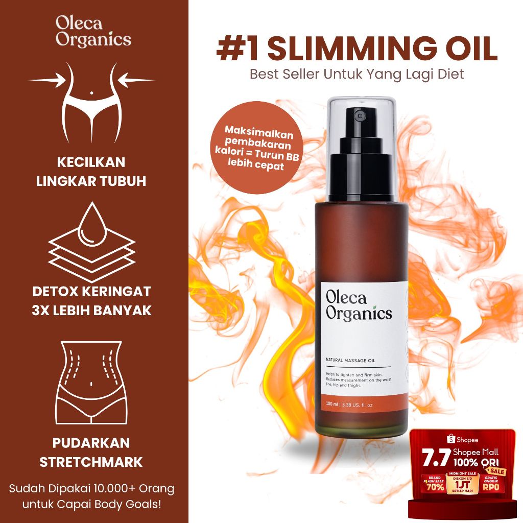 Jual Oleca Organics Natural Slimming Oil 100ml FULL SIZE - Pembakar ...