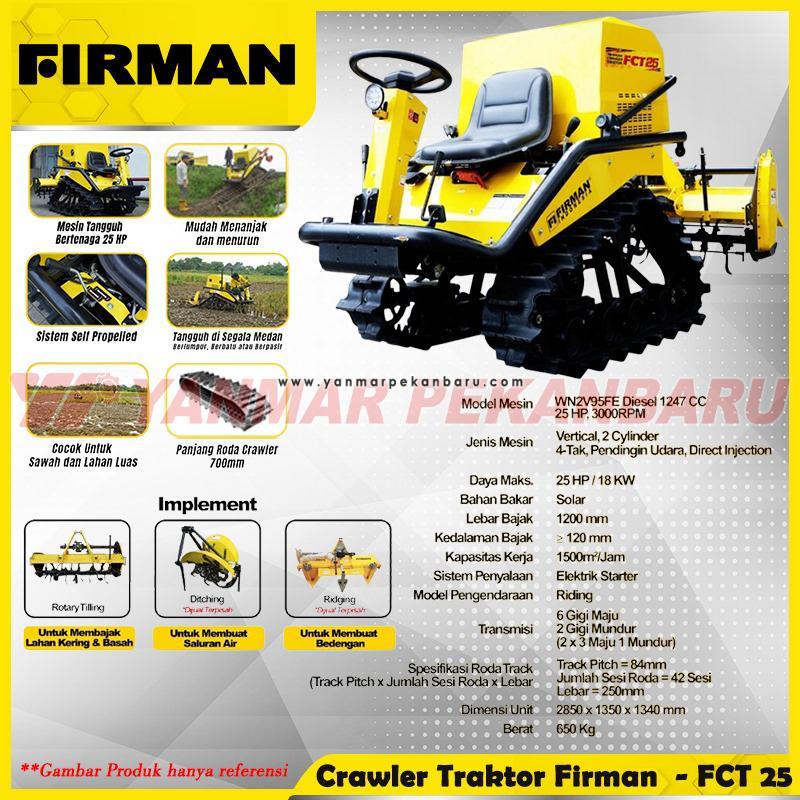 Jual Traktor Amfibi Multifungsi Crawler Tractor FIRMAN FCT 25 | Shopee ...