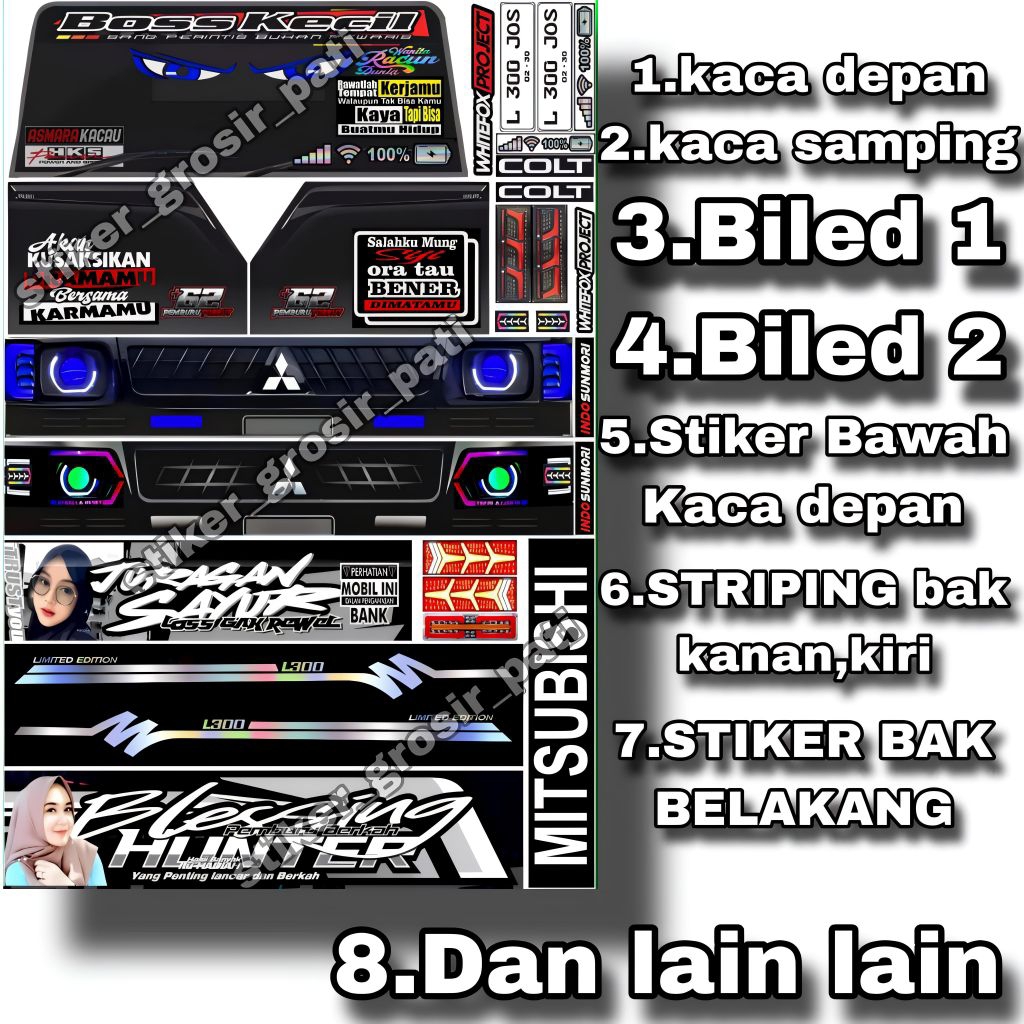 Jual STIKER MINIATUR PICKUP L300 EURO4 BILED | Shopee Indonesia