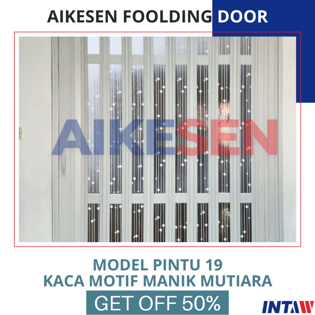 Jual PINTU LIPAT PVC KACA MOTIF MANIK MUTIARA/PINTU KAMAR MANDI ...