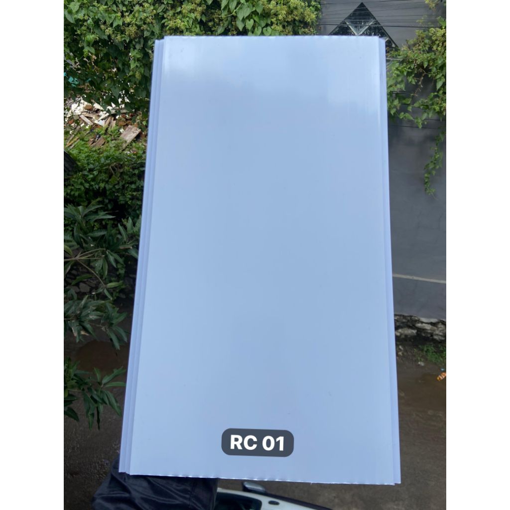 Jual PROMO PERDUS Plafon pvc putih polos glossy Merk RC plafon 7mm 20cm ...