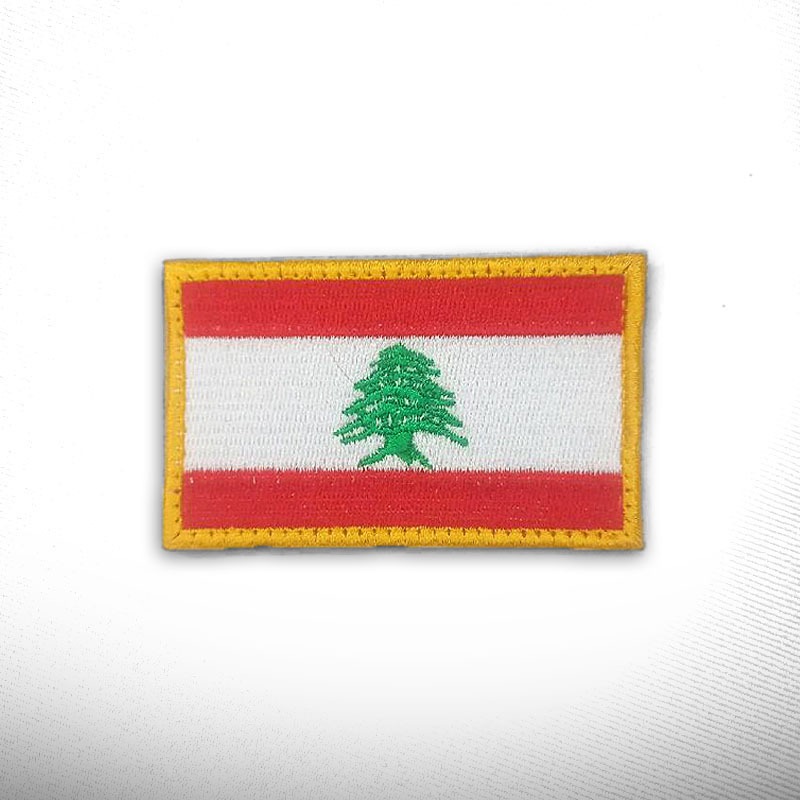 Jual Flag of Lebanon patch bordir bendera | Asia Middle East Patchwise | Shopee Indonesia