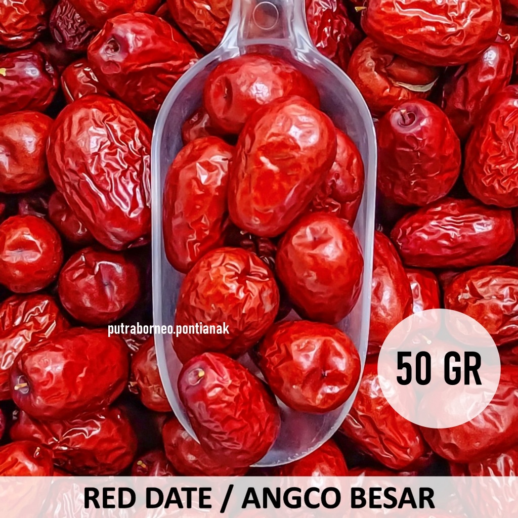 Jual Angco Merah Besar 50 gr / Red Dates / Kurma Merah Herbal Kering ...