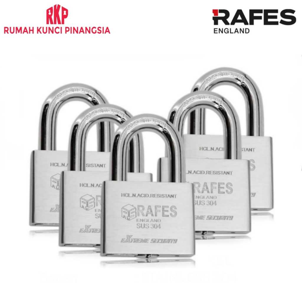 Jual Padlock Gembok 5 cm / 6 cm Isi 5 Black Titanium RAFES KG 9853 / KG ...