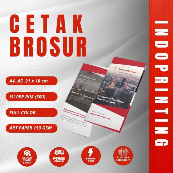 Jual Cetak Flyer Brosur A4 A5 10x 21 cm/ Print Brosur Leaflet / Cetak ...