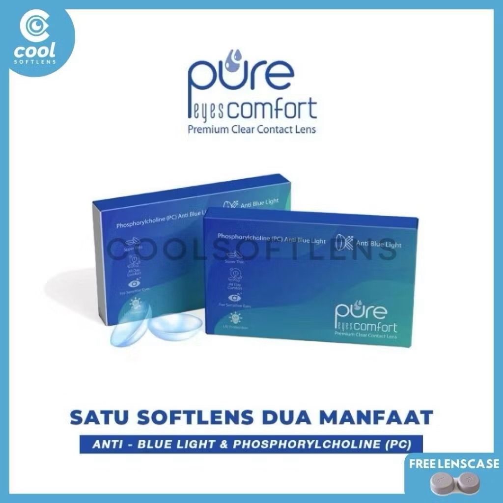 Jual Softlens BENING PREMIUM ANTI BLUE LIGHT PURE EYES COMFORT 14,2 MM ...