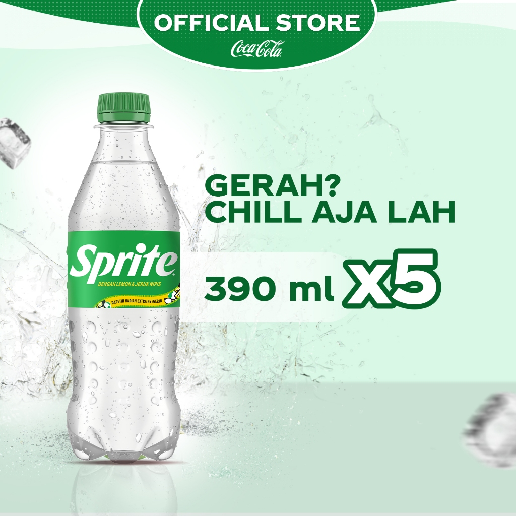 Jual Sprite Lemon Lime Minuman Soda - Botol 390ml - x5 Pcs | Shopee ...