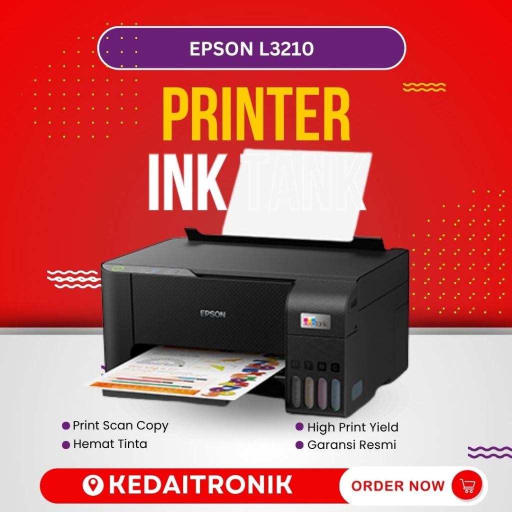Jual NEW Epson L3210 A4 All in One Ink Tank Printer Print Scan Copy L ...