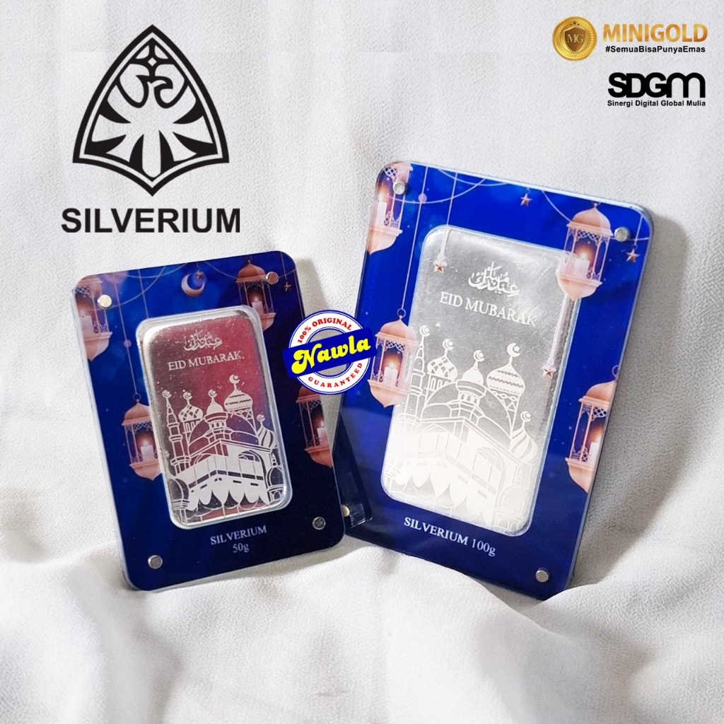 Jual Silverium 50 gr 100 gr Logam Mulia Perak 999 Edisi Ramadhan-Eid ...