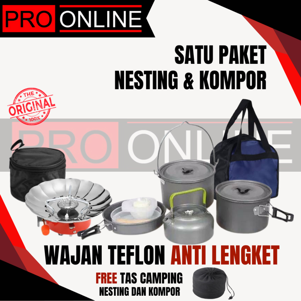 Jual Paket Cooking set DS 700 - nesting alat masak kompor camping ...