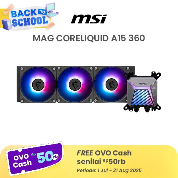 Jual MSI MAG CORELIQUID A15 360 ARGB - CPU Cooler Liquid Fan 360mm | Shopee Indonesia