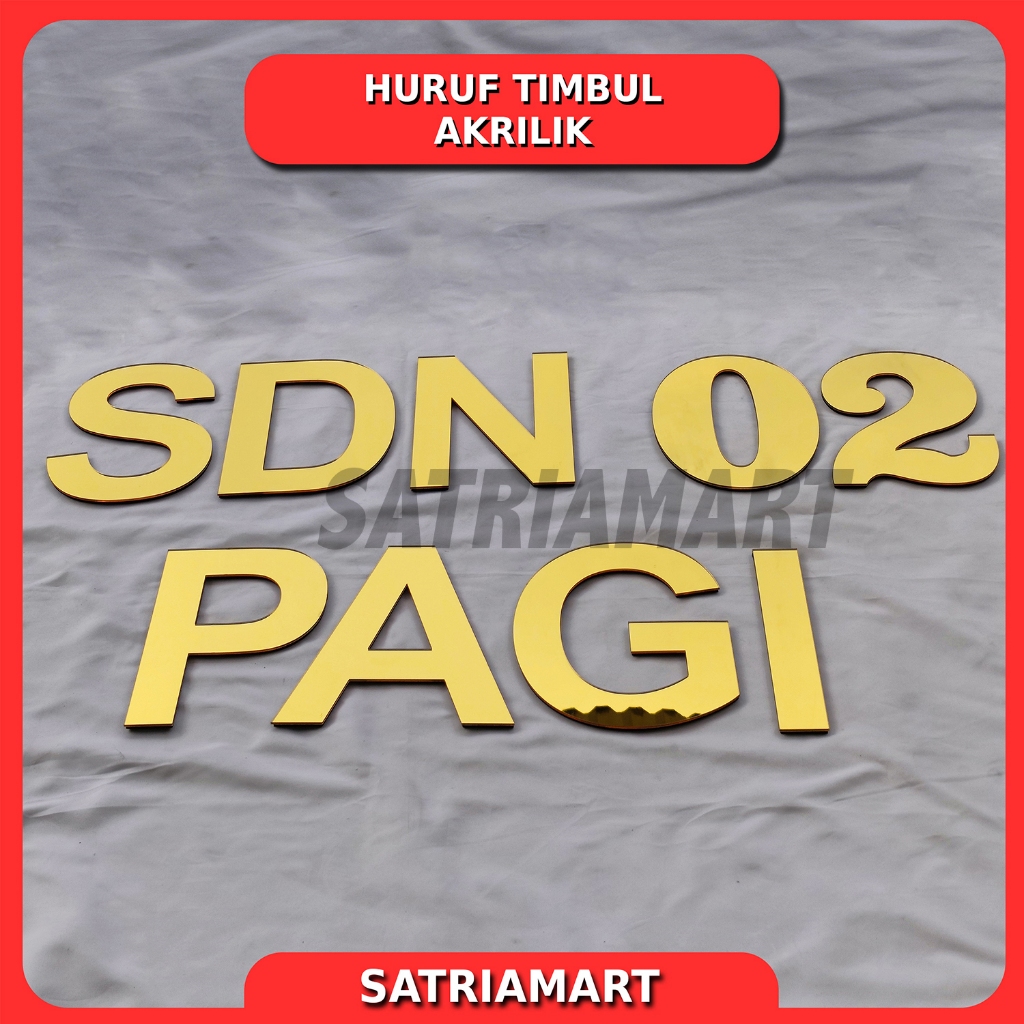 Jual Custom Huruf Timbul Akrilik Nama Toko/Nama Kantor/Nama Perusahaan ...