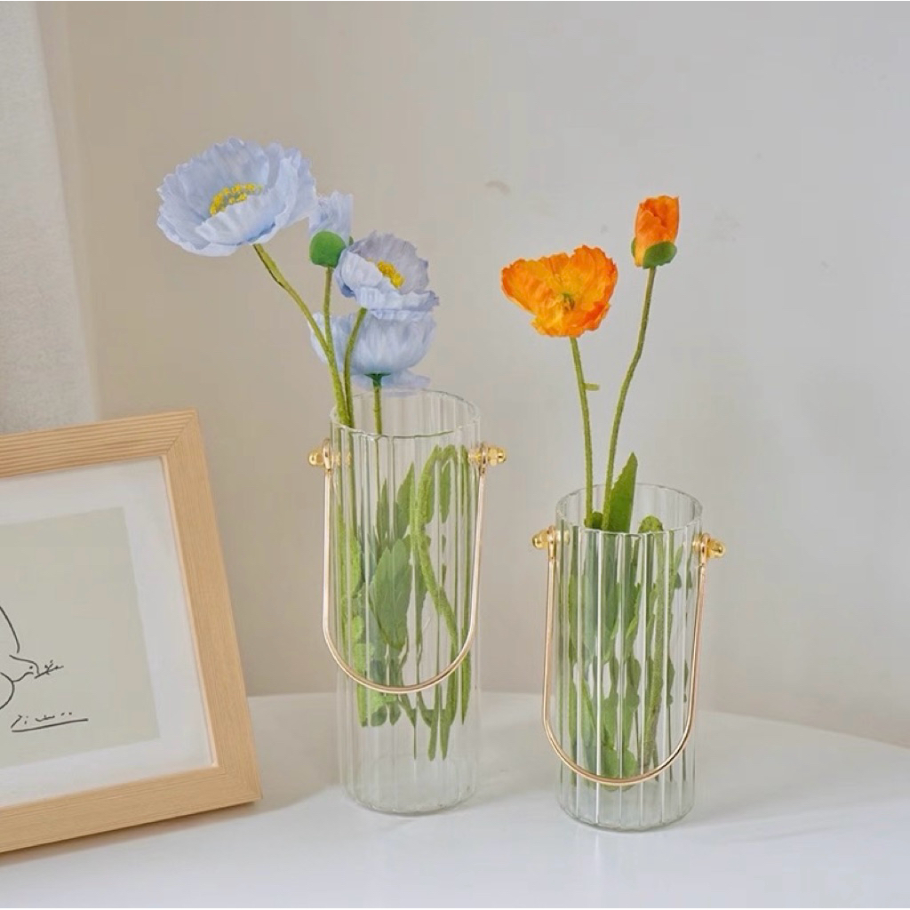 Jual Gold Handle Vase + Tulip Flower / Bunga Tulip Artificial Flower ...