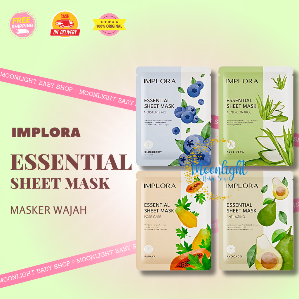 Jual Implora Essential Sheet Mask | Masker Wajah | Shopee Indonesia