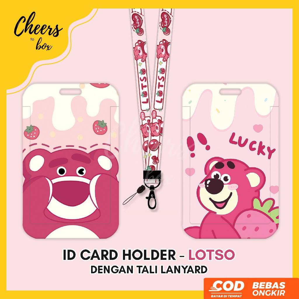 Jual [N004] LOTSO / Name Tag ID Card Holder dengan Tali Lanyard ...