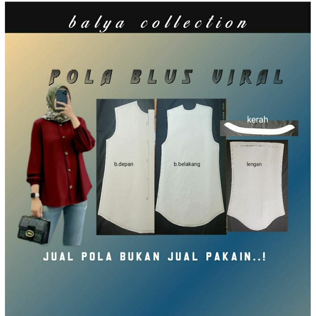 Jual POLA INSTAN BLUSS WANITA VIRAL (TINGGAL JIPLAK) | Shopee Indonesia