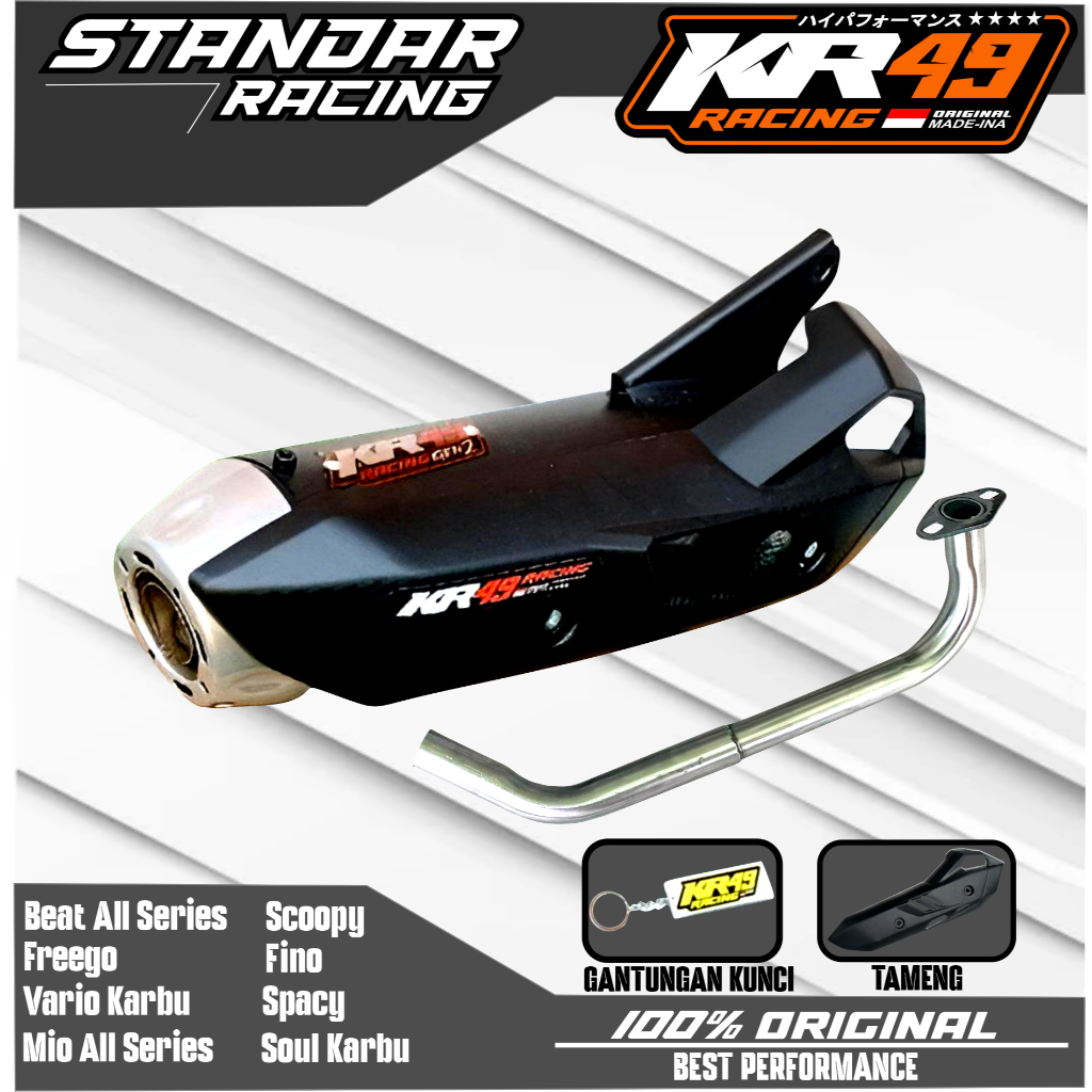 Jual Knalpot Standar Racing terlaris harian orijinal KR49 GEN2 Mio Beat ...