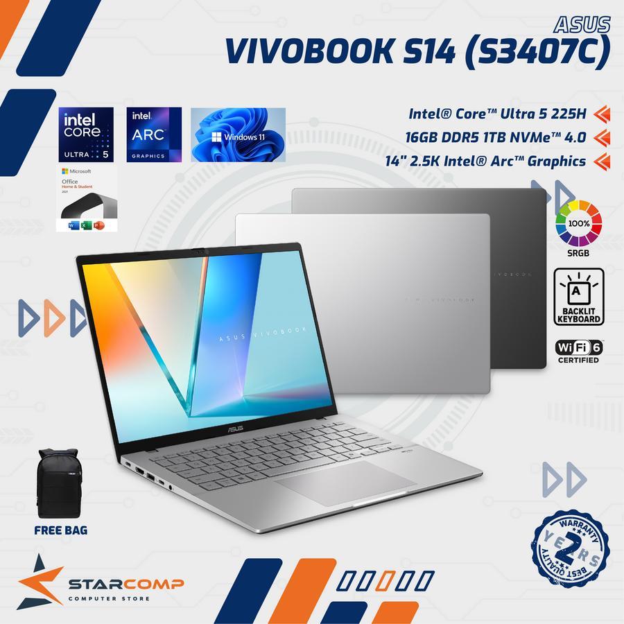 Jual ASUS Vivobook S14 S3407CA Core Ultra 5 225H 16GB 1TB 14" WQXGA W11 ...