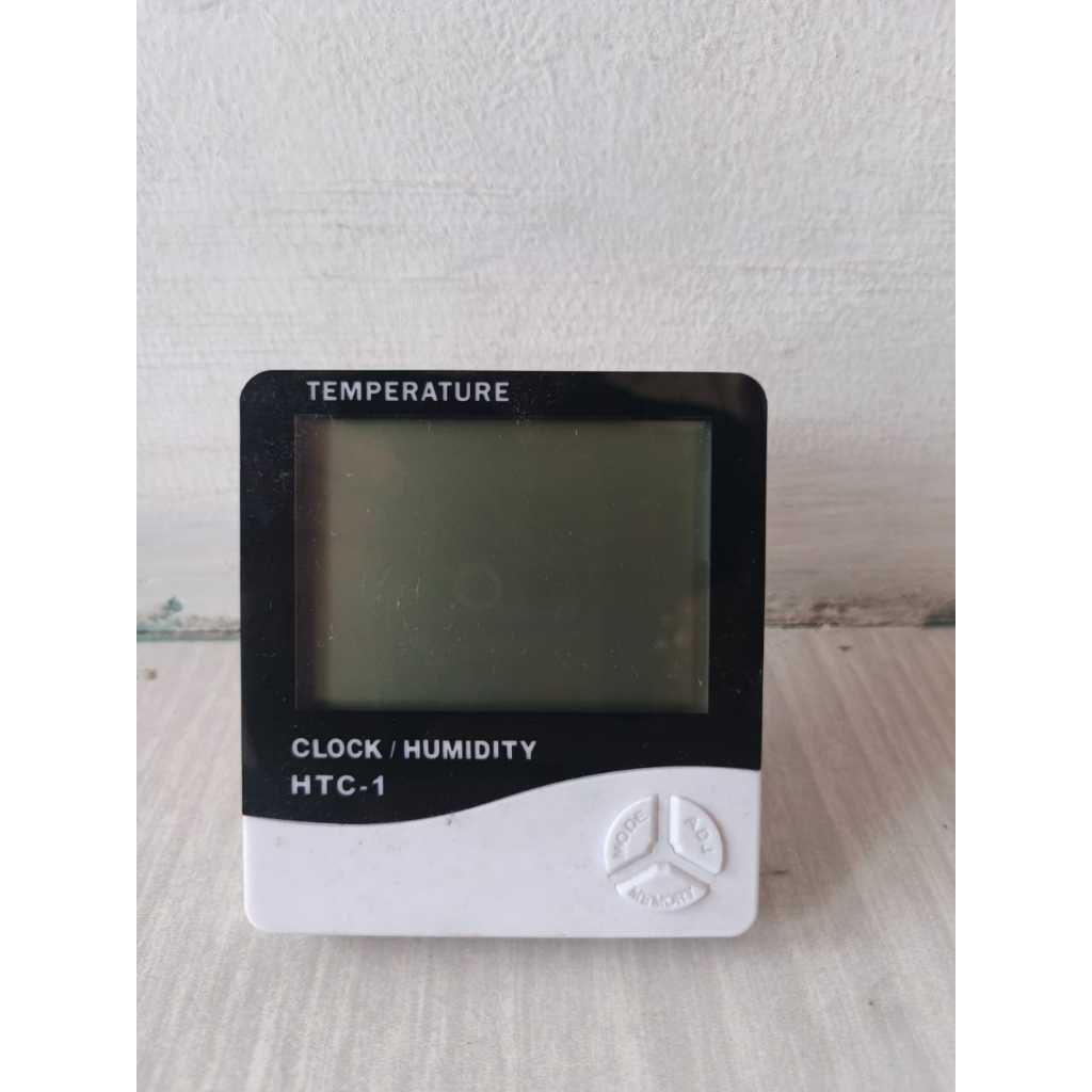 Jual HTC HTC-1 Thermometer Hygrometer Digital Ruangan Clock Temperature ...