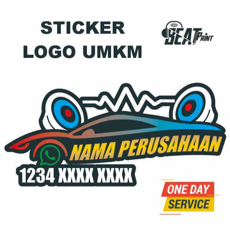 Jual Sticker Logo UMKM Custom DTF – Nama Usaha & Kontak WhatsApp ...