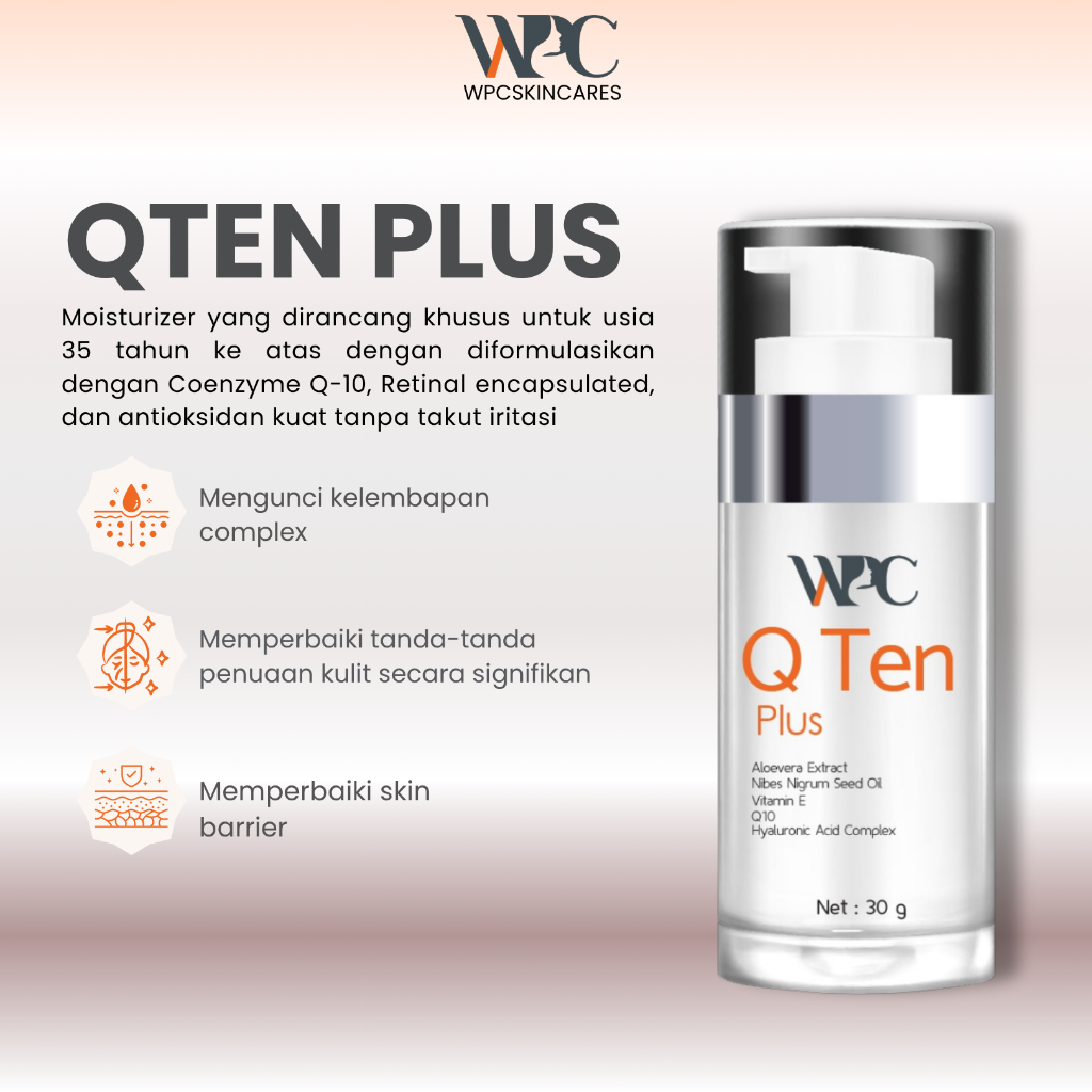 Jual WPC Moisturizer Q-TEN Plus – Moisturizer Anti Aging Q10 Atasi ...