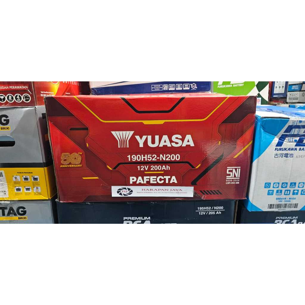 Jual AKI MOBIL YUASA PAFECTA N200 / 190H52 (200 AH) BASAH | Shopee Indonesia