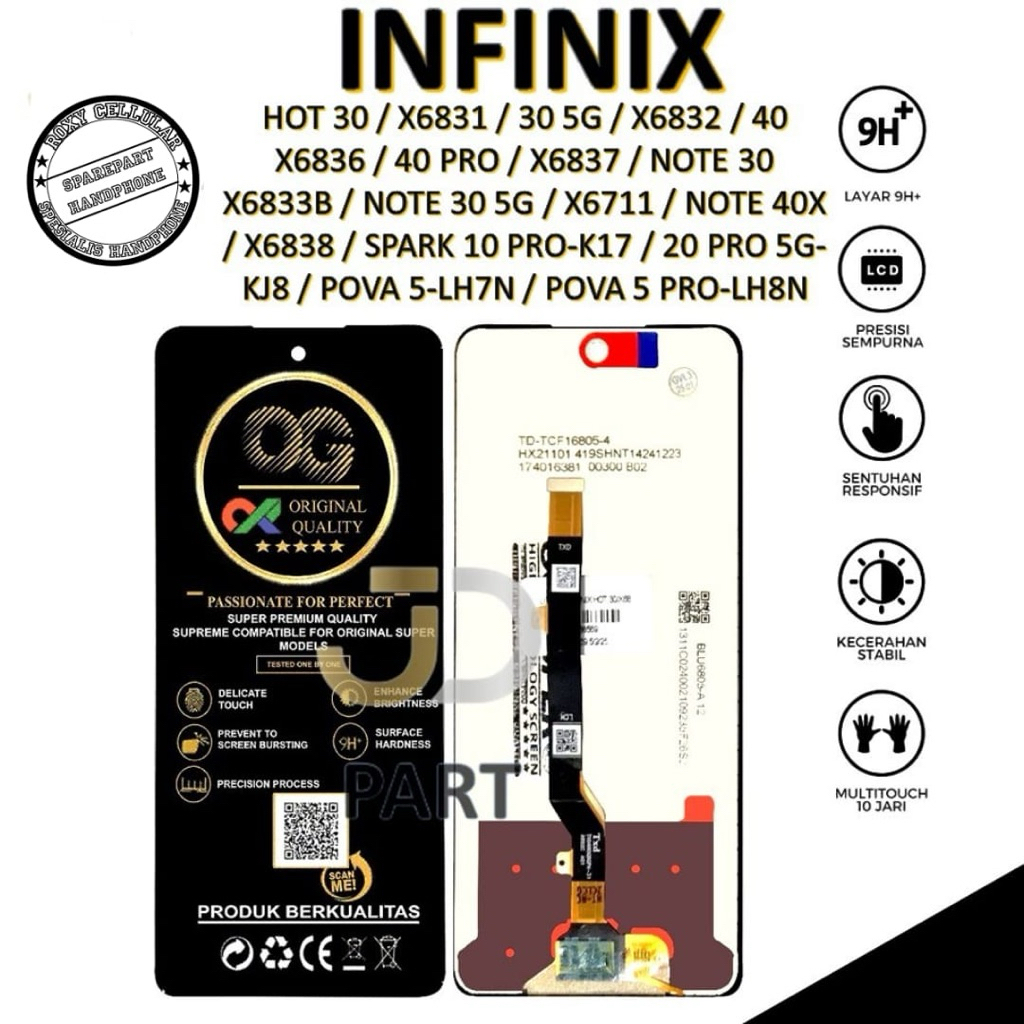 Jual Lcd Touchscreen INFINIX Hot 30 / X6831 / 30 5G / X6832 / 40 ...