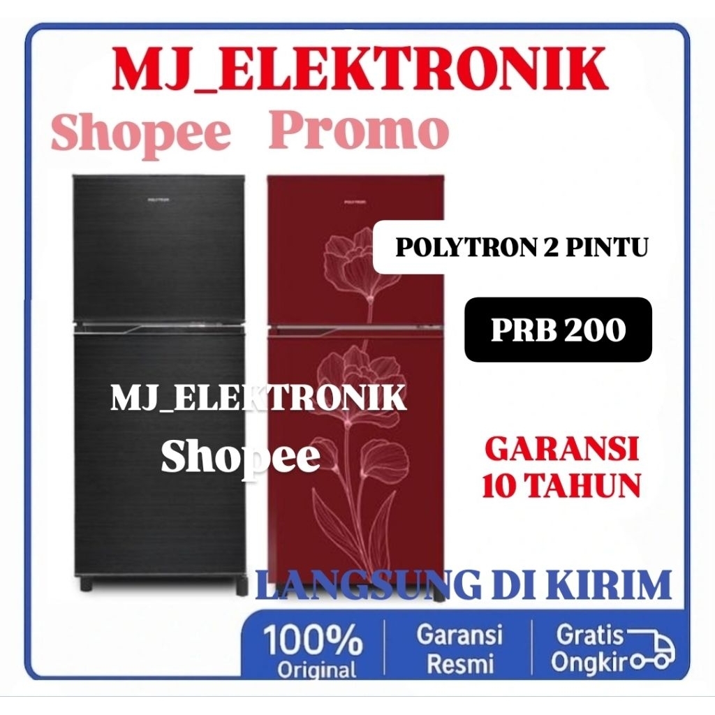 Jual KULKAS POLYTRON 2 PINTU PRB 200 | Shopee Indonesia