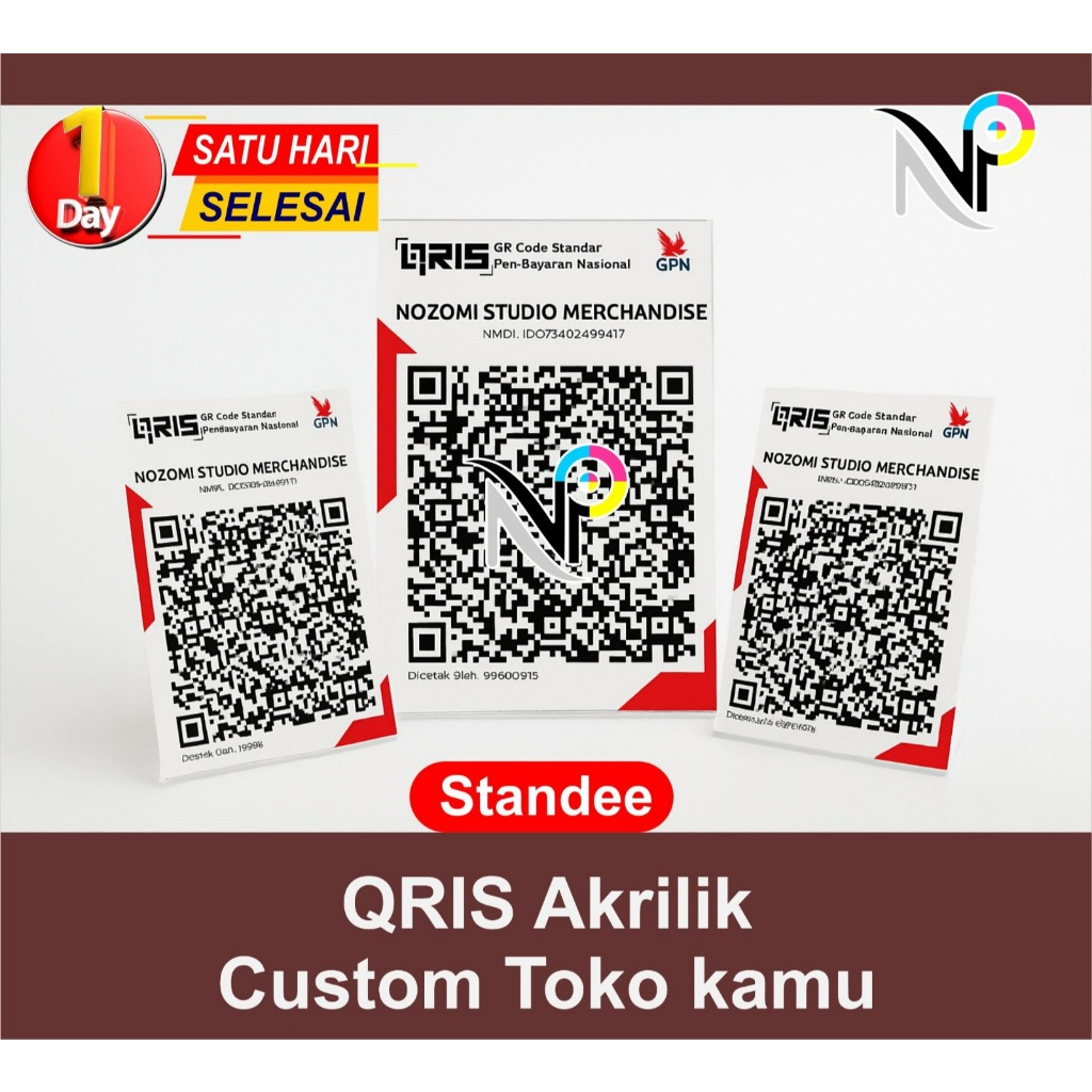 Jual Stand Barcode Qris Akrilik Custom Bentuk L / Display Qris Sticker ...