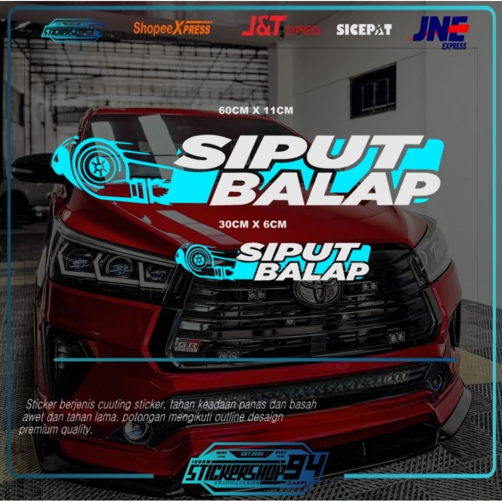 Jual cutting sticker siput balap stiker kaca mobil | Shopee Indonesia
