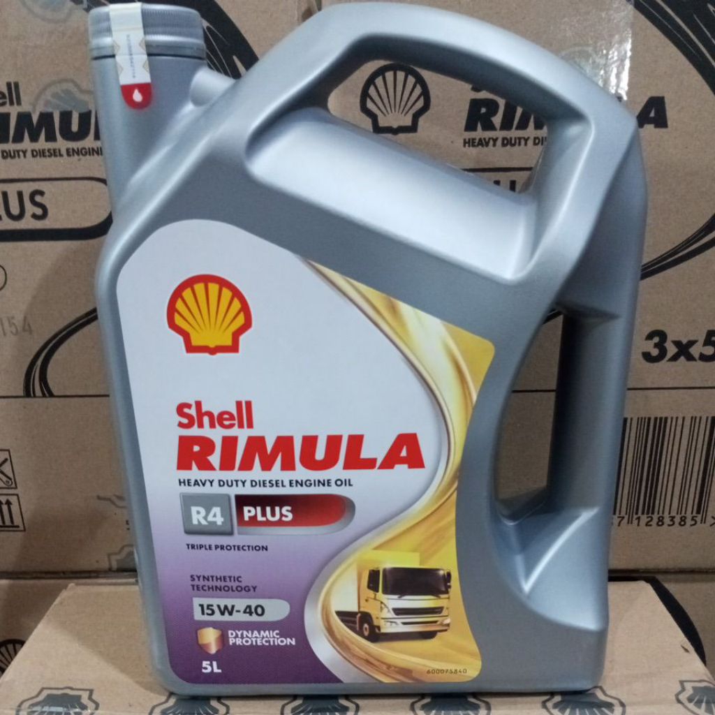 Jual oli Shell rimula R4 PLUS SAE 15w40 kemasan 5L barcode | Shopee ...