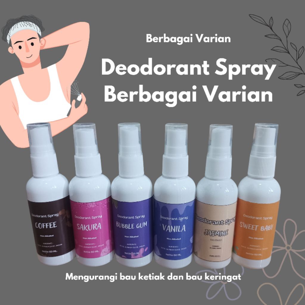 Jual 1 Botol Deodorant Spray Mengurangi Bau Ketiak, Berbagai Varian ...