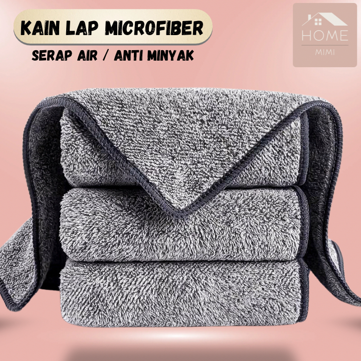 Jual MIMI KAIN LAP DAPUR MICROFIBER ANTI MINYAK/KAIN LAP MICROFIBER ...