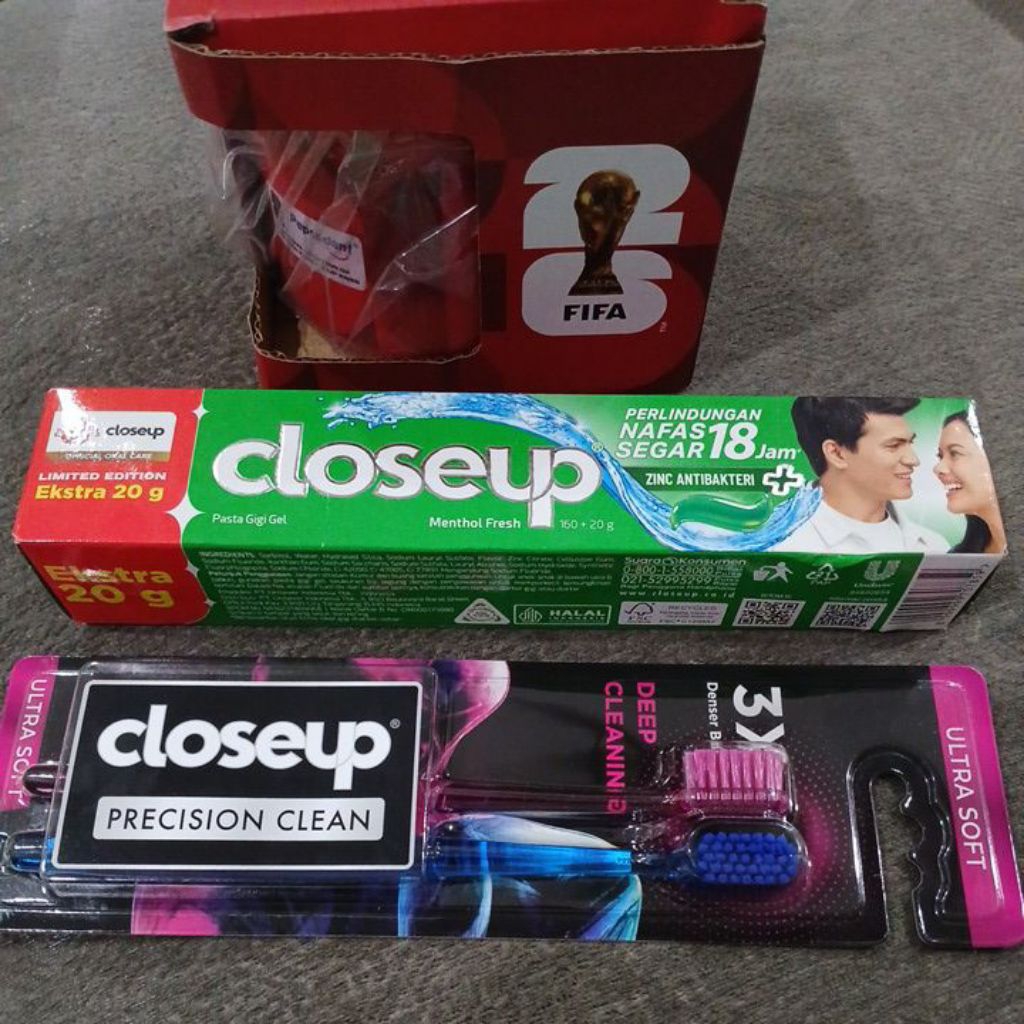 Jual Paket Pasta Gigi dan Sikat Gigi Ultra Soft + Gelas Fifa Pepsodent ...