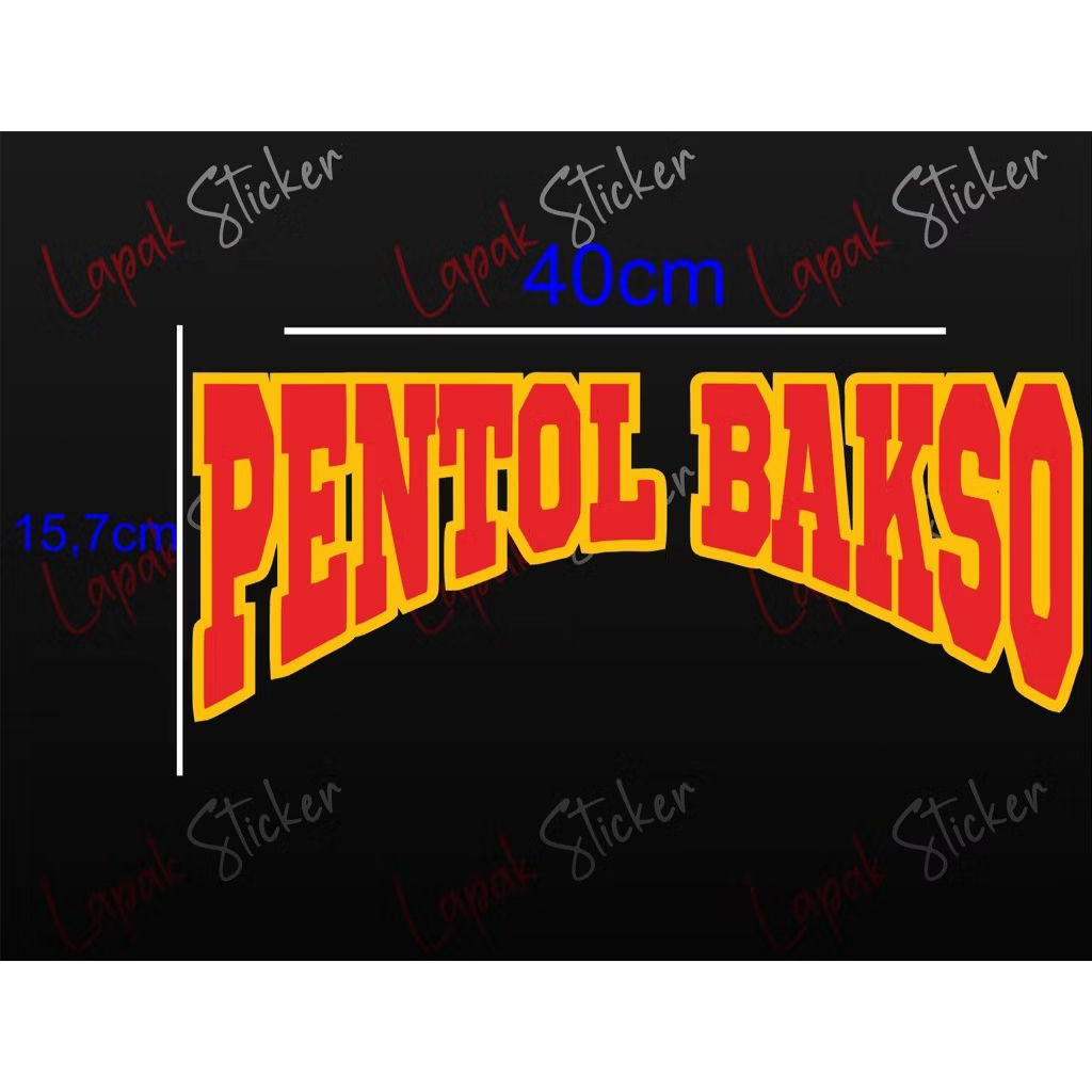 Jual Sticker Cutting TULISAN PENTOL BAKSO | Shopee Indonesia
