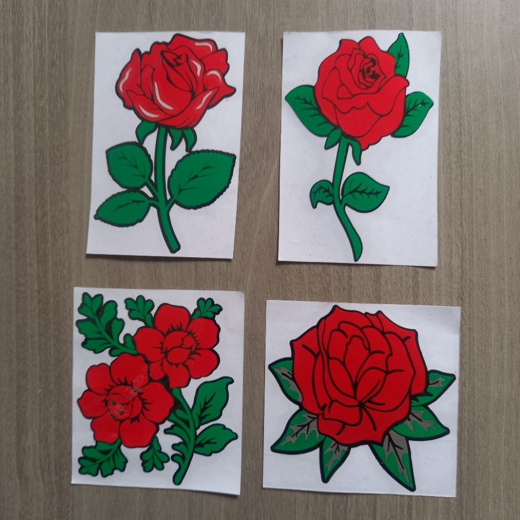 Jual STIKER CUTTING BUNGA MAWAR ROSE UKURAN KECIL | Shopee Indonesia