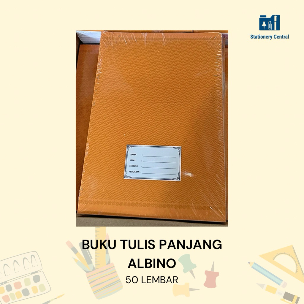 Jual Buku Tulis Panjang Albino Campus Boxy 50 Lembar isi 10 Buku ...