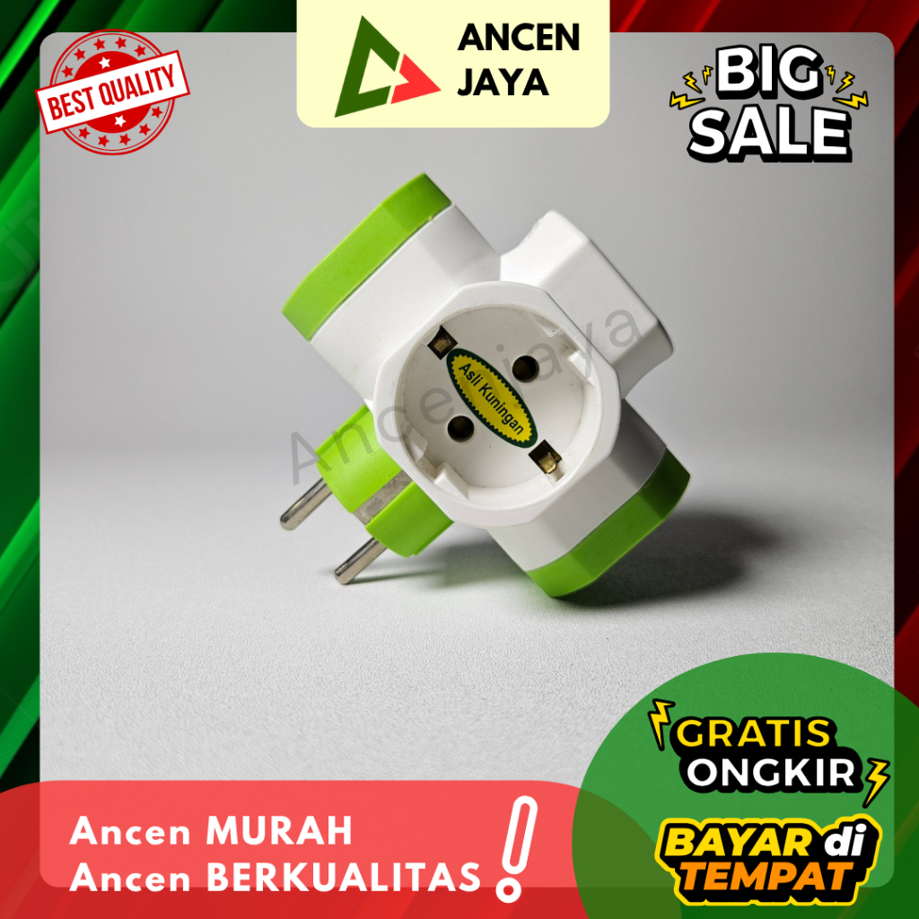 Jual Steker T Arde 3 Lubang Lampu / Steker T Multi 3 Lubang Matsui 313p ...